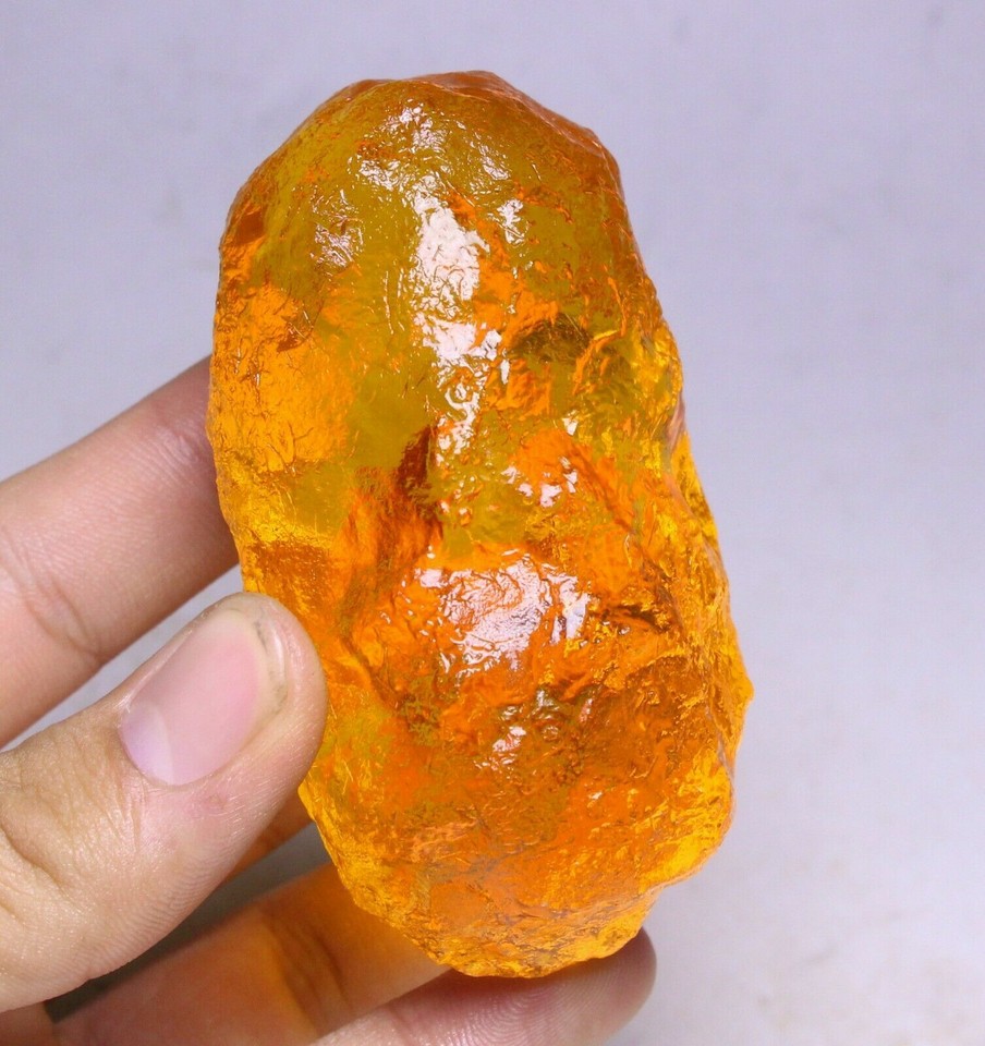9CM China Hongshan Culture Yellow Crystal Carved original Stone Rock ...
