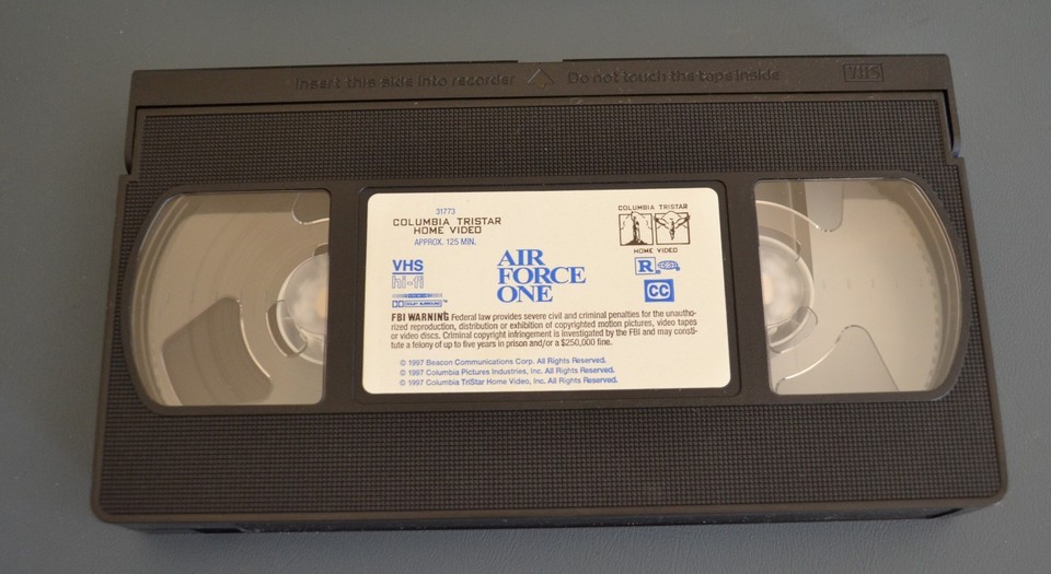 Vintage VHS Movie - Air Force One - 1998 - Harrison Ford - Widescreen ...