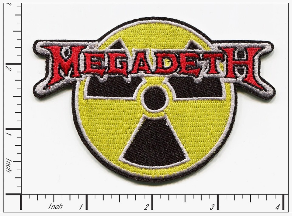 Megadeth Heavy Metal Embroidered Iron on Patch – Nuclear Symbol Logo ...