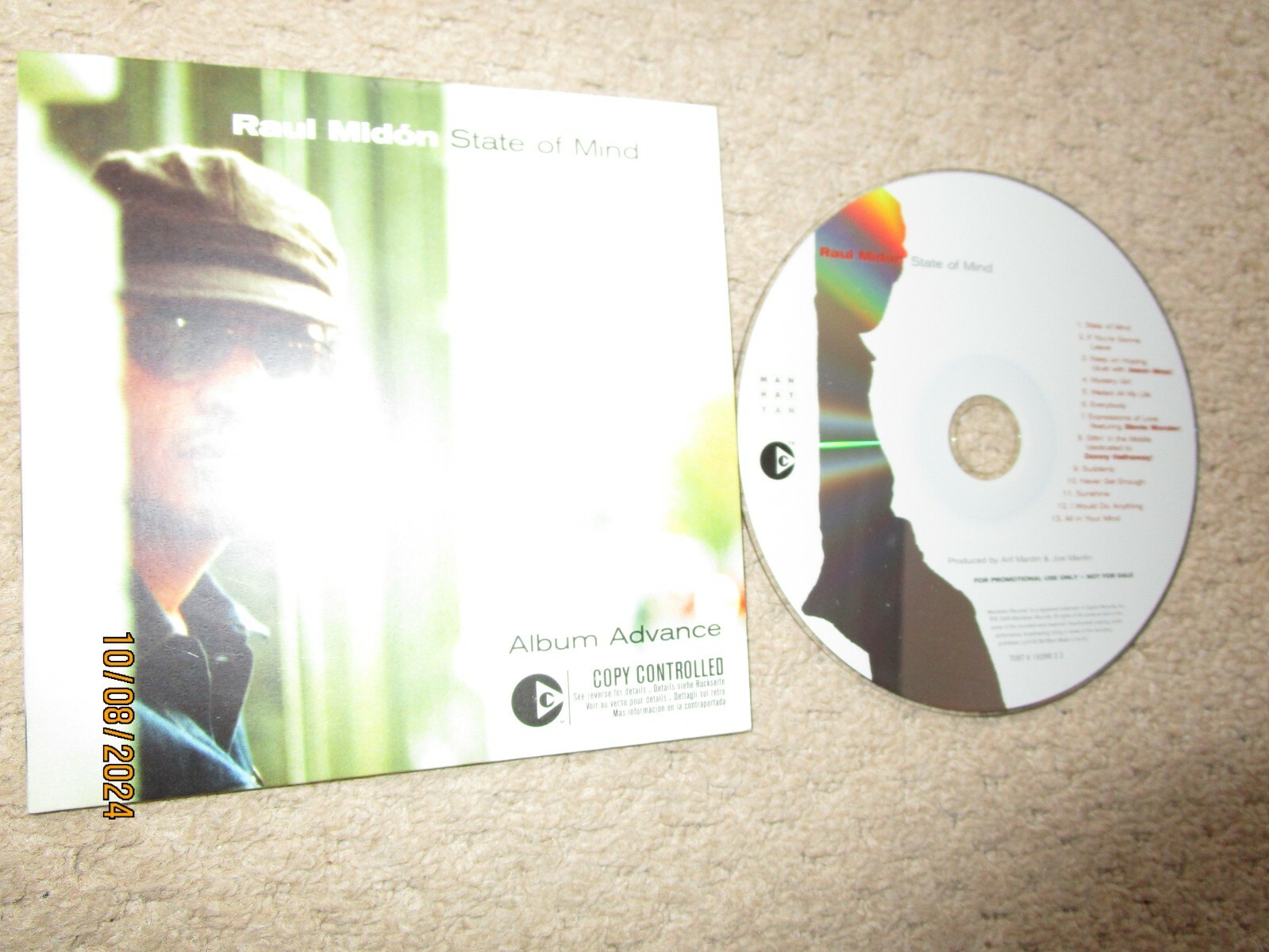 Raul Midón ‎– State Of Mind EMI-Manhattan Records ‎708761928822 Promo ...