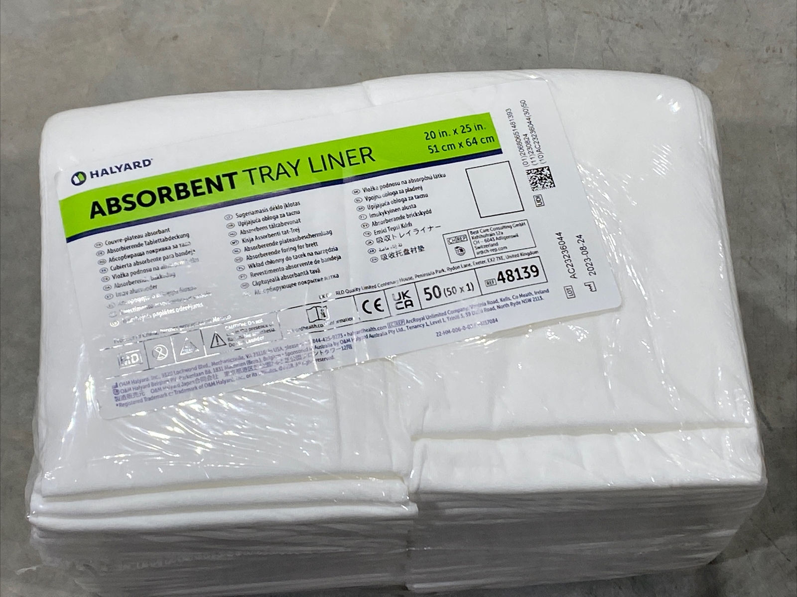 Halyard 48139 Absorbent Tray Liner 20"x25" Case of 400 for sale online ...