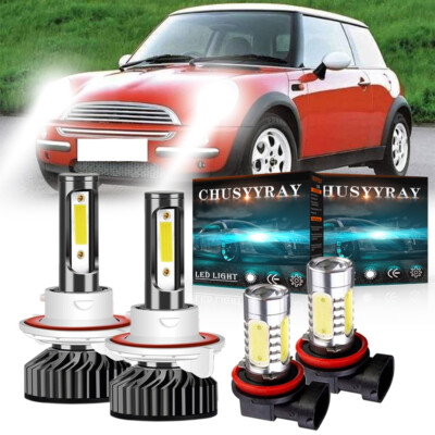 FOR Mini Cooper R56 Clubman R55 6000K LED Headlight High Low Beam+Fog ...