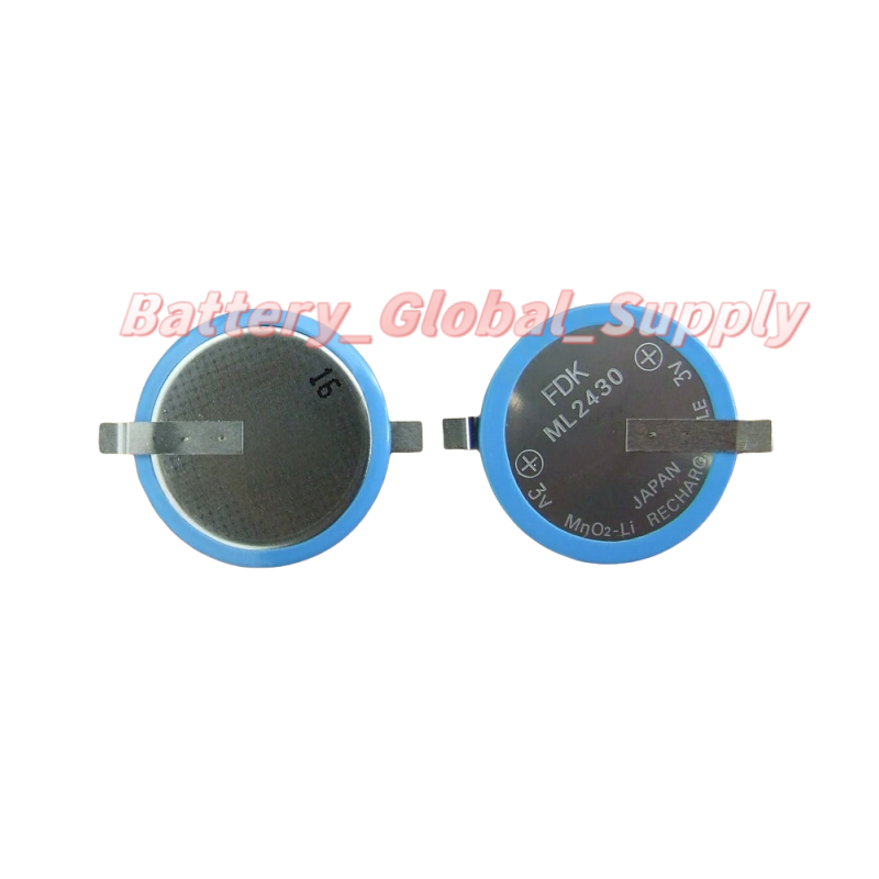 ML2430 FDK 3V 180mAh Button Battery Plug with Soldering Lugs Fast ...