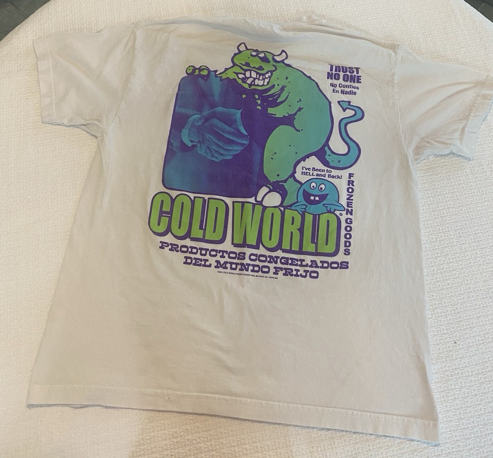 Cold World Trust No One T Shirt Size Large White | eBay
