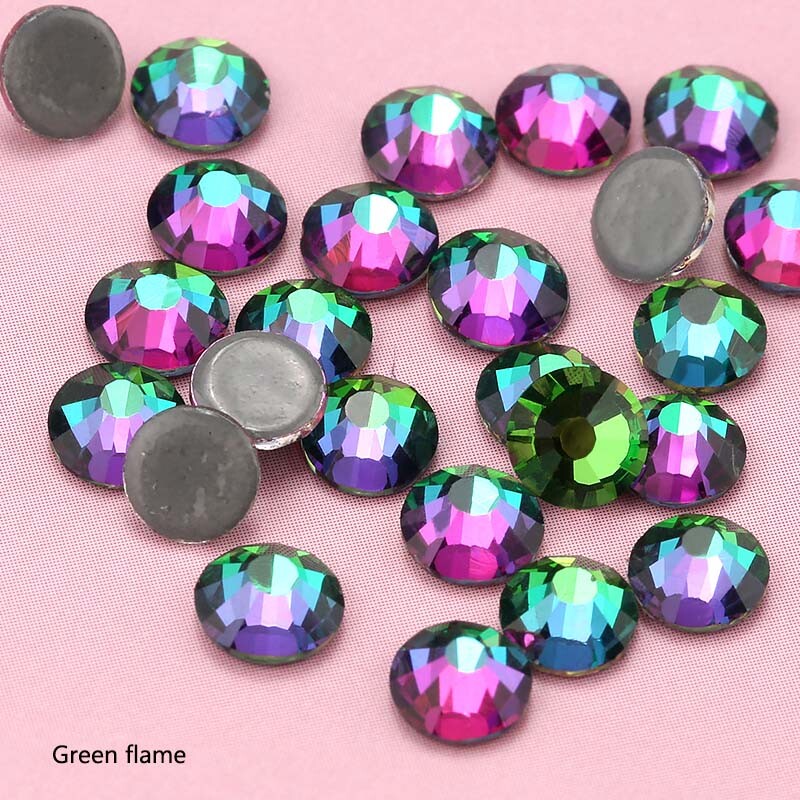 2mm 3mm 4mm 5mm Hotfix Rhinestones Flat Back Gems Crystal Glass Art ...