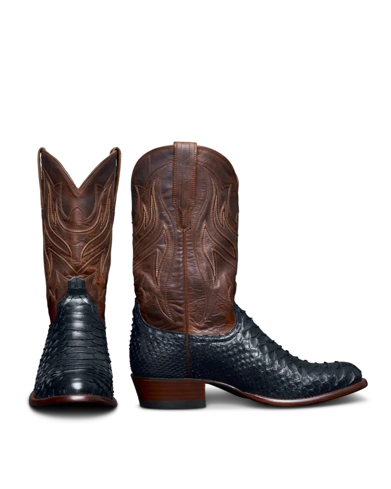 tecovas mens boots the brady limited edition navy blue python size 8.5 ...