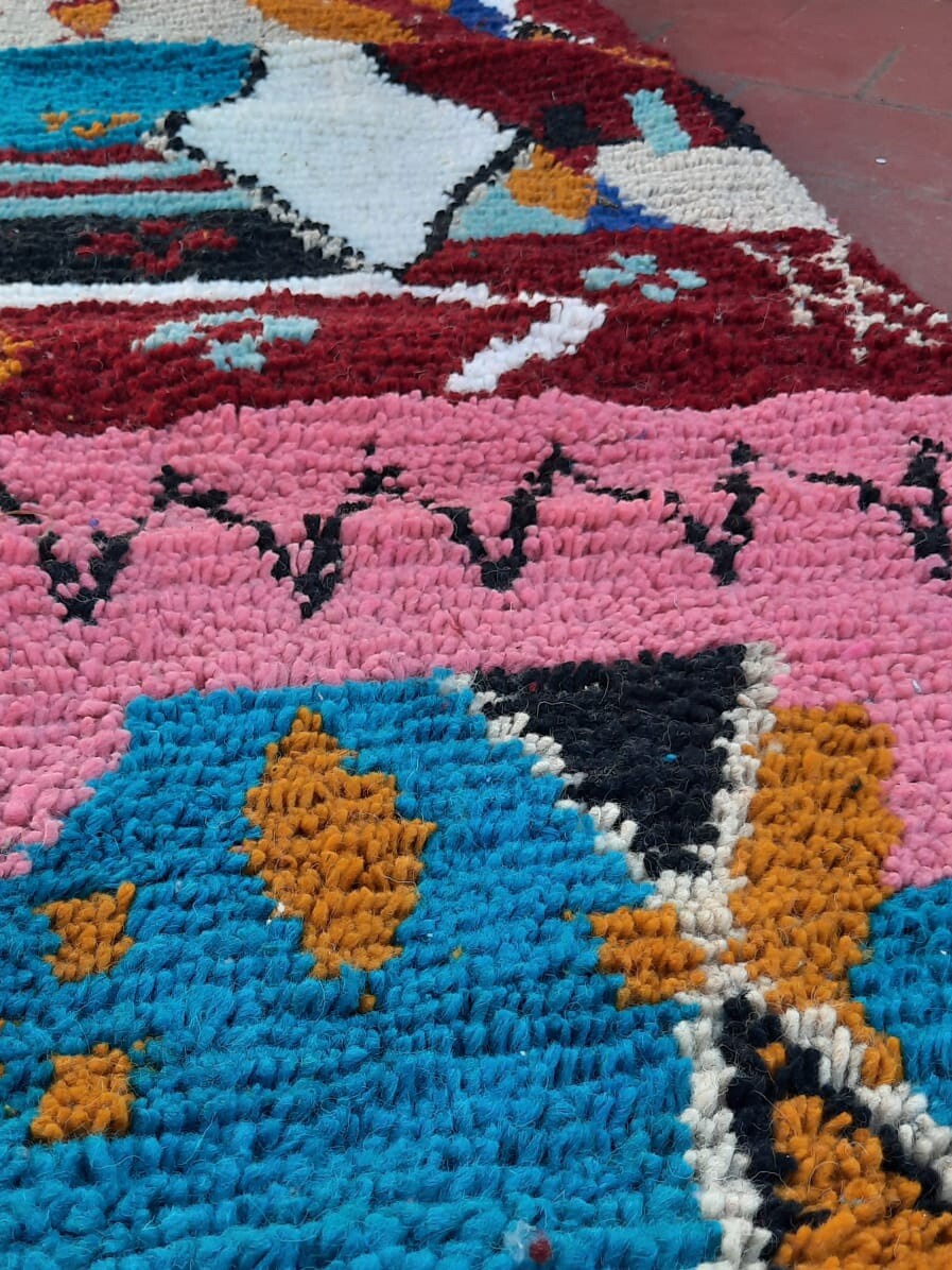 Colorful Morocco Rug Runner Wool Runner Rug Hallway Rug Boujaad Runner ...