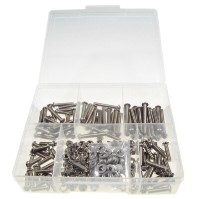 Qty 1 Assortment Kit 271 Piece M6 Button Security Screw Nut Washer ...