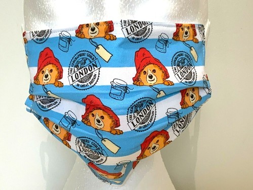 Paddington Bear Face Mask Adult or Child Adjustable Ear Cords+Nose wire ...