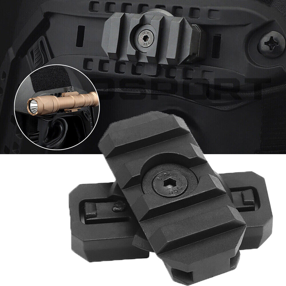 2pcs Tactical Helmet Side Rail Mount Adapter Military 360 Degree Guide ...