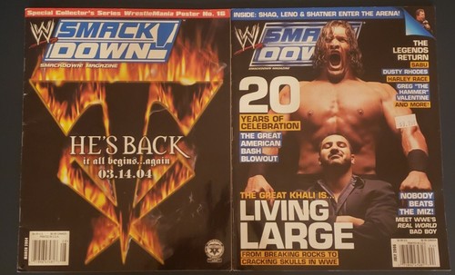 WWF WWE Smackdown Magazine Lot Of 2 - MARCH 2004 &JULY 2006 - Wrestling ...