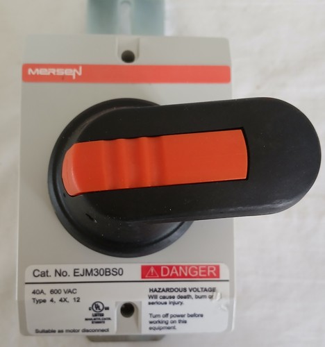 Mersen Enclosed Disconnect Switch. EJM30BS0. 30A. w/bracket. NEW. Ships ...