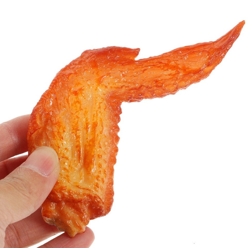 4 Pcs Decor Realistic Fried Chicken Wings Artificial Poultry Simulation ...