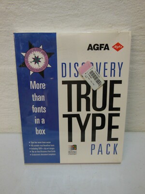 AGFA Discovery True Type Pack Fonts 46 Scalable Clip Art Floppy 1992 ...
