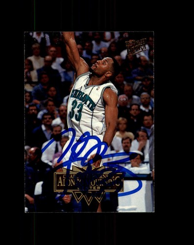 Alonzo Mourning Signed 1995-96 Fleer Ultra #22 IPA In Person Autograph ...