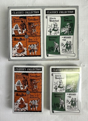 Vintage Classic Collection Playing Cards Moby Dick Alice In Wonderland ...