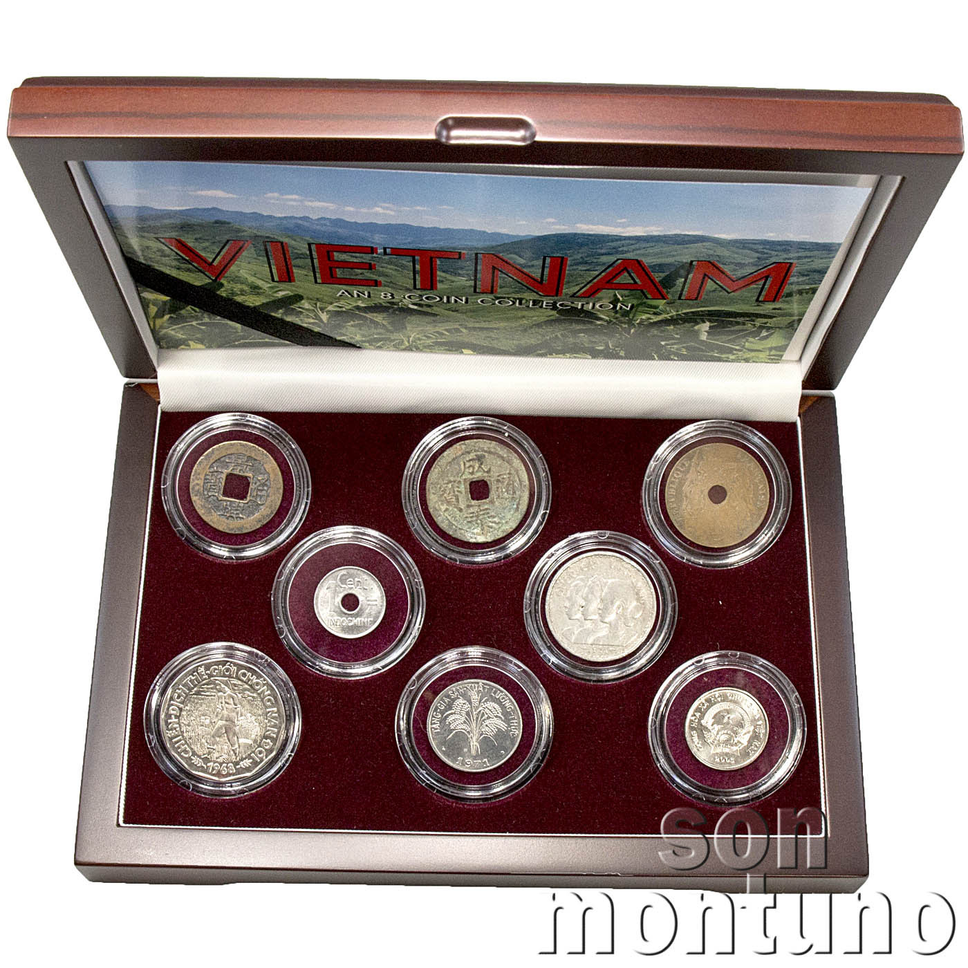 VIETNAM COIN SET - 8 Piece Collection in Wood Box with Certificate ...