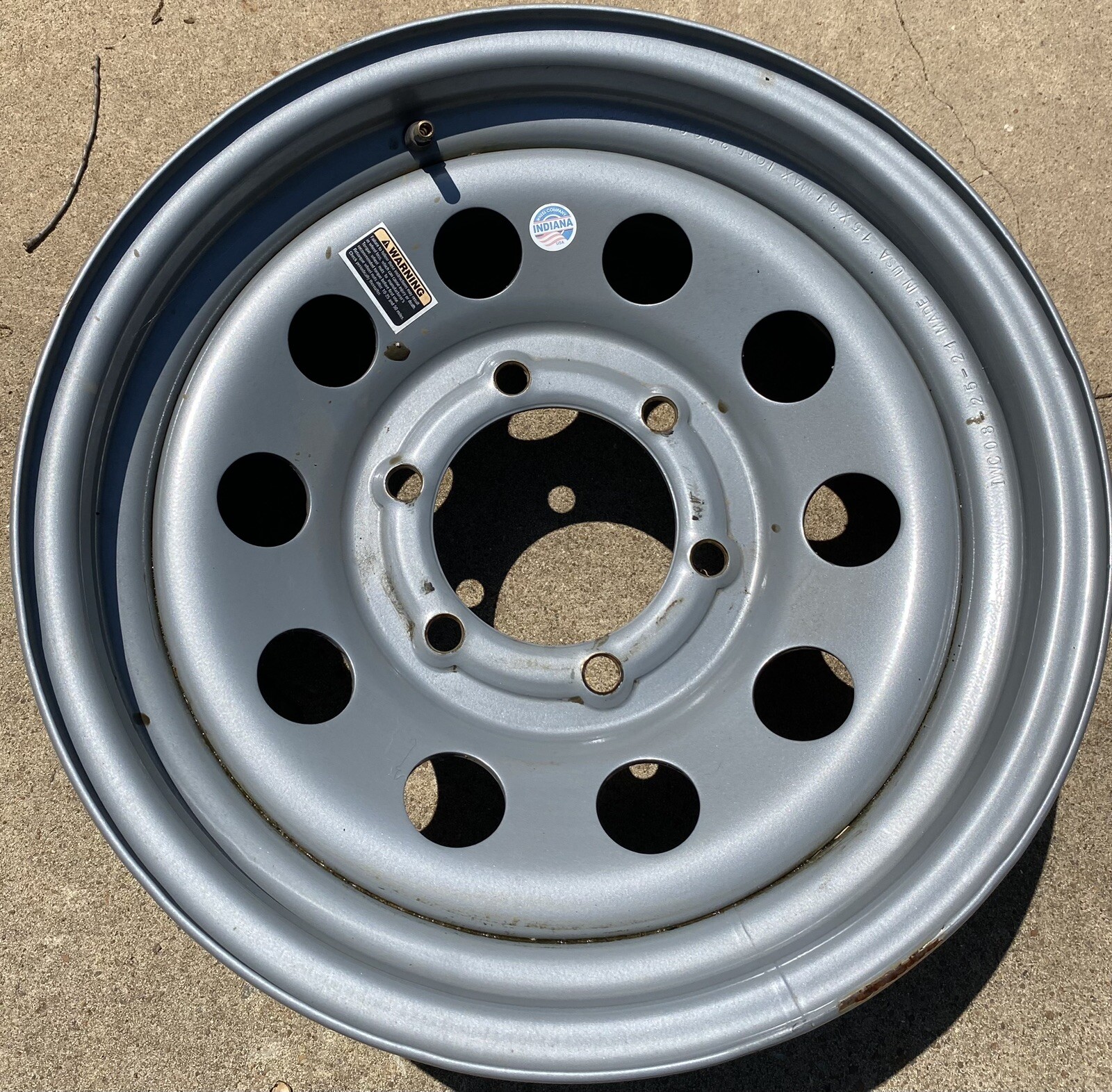15" x 6" One Trailer Silver Painted Mod Steel Wheel 6 on 5.5" | 20539 ...