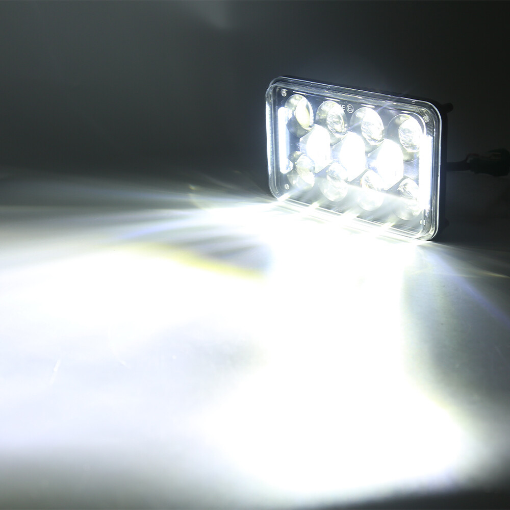 DOT Approved Black 4x6 inch LED Headlight Hi/Lo Beam DRL For Chevrolet ...