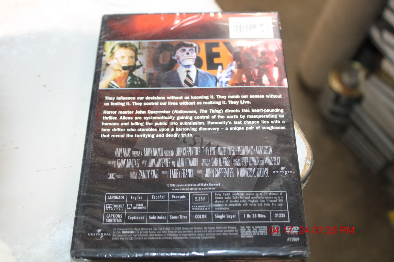 They Live (DVD) 25192123528 | eBay