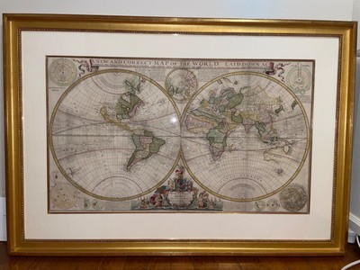 Pre-1900 - Antique Engraved Hand Colors Map