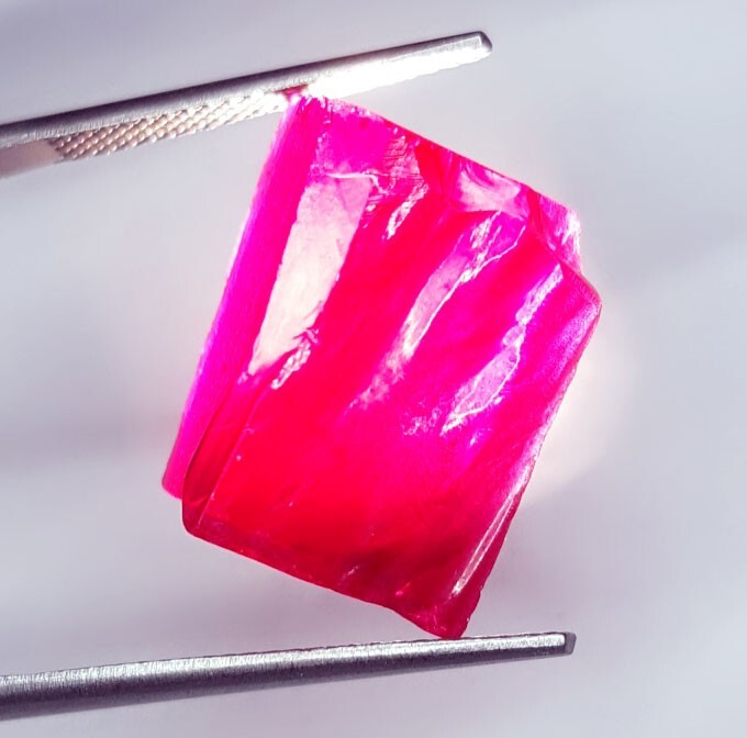 Natural Red Ruby Rough 23.87 Ct Loose Gemstone Certified Translucent ...