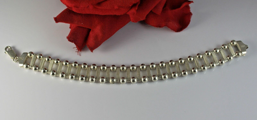 Sterling Silver Italy Unique Beaded 26.26g Bracelet CAT RESCUE | eBay