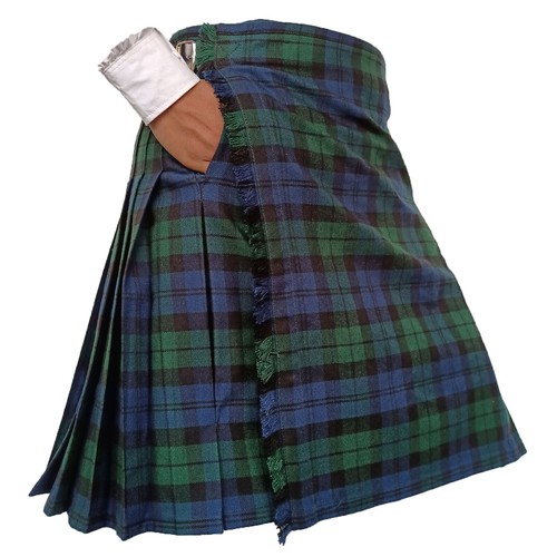 Scottish Handmade Traditional Black Watch Tartan Kilt With Pockets on ...