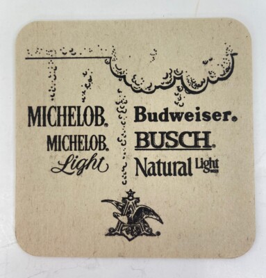 Anheuser-Busch Michelob, Budweiser, Busch, Nautral Light Beer Coasters ...