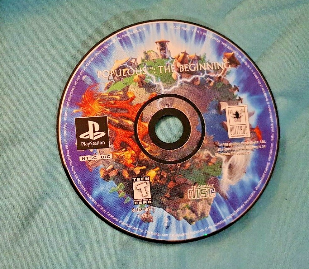 Populous: The Beginning (Sony PlayStation 1, 1999) PS1 Authentic Disc ...