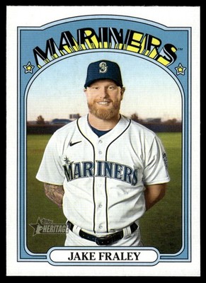 2021 TOPPS HERITAGE BASEBALL CARD JAKE FRALEY #625 SEATTLE MARINERS ...