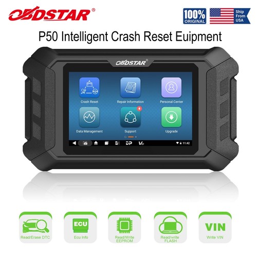 OBDSTAR P50 Intelligent SRS Reset Tool Covers 102 Brand and 15900+ E-CU ...