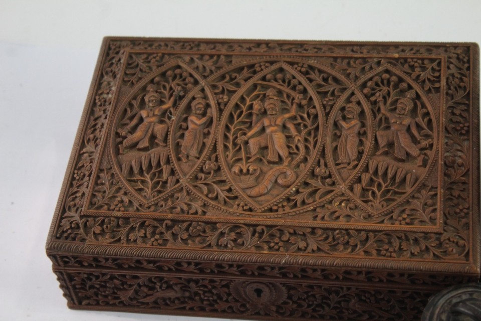 Boxes Antique Vintage Inc African Tribal Hand Carving Figurine Trinket ...