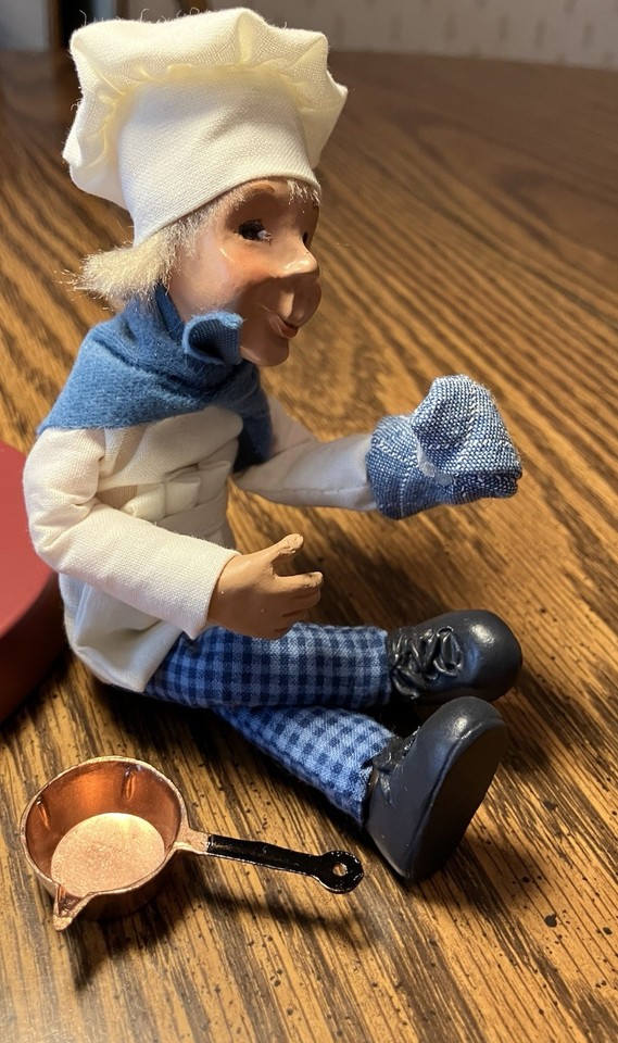 Byers’ Choice 2002 Kindle Chefs-Mince w/Garlic Bulb & Saucy w/Pan/Hot ...