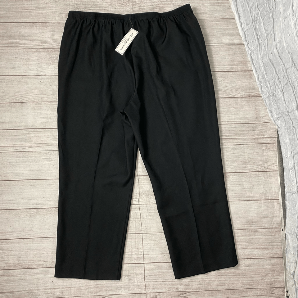 Alfred dunner women 24W pull on elastic waist slacks black brand new | eBay