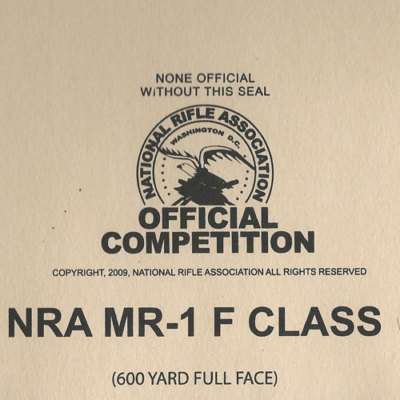 Official NRA MR-1 F-Class 600 Yard High Power Rifle Target, 49" x 49 ...