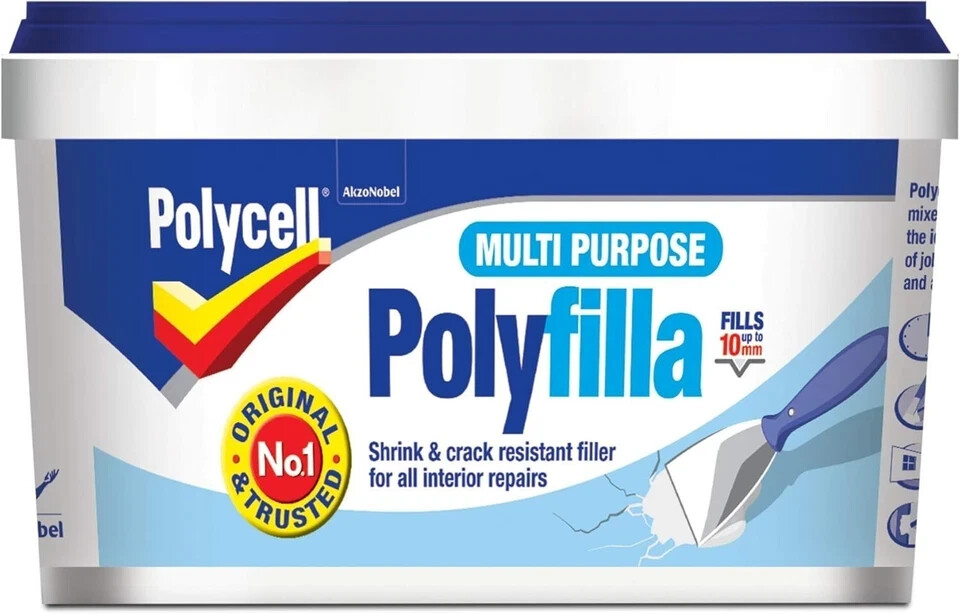 Multi Purpose Polycell Filler Polyfilla Ready Mixed 600g Interior ...