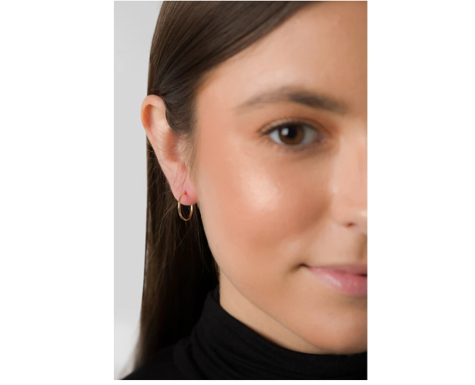 9ct Gold 12mm - 20mm Diamond Cut Hinged Sleeper Hoop Earrings | eBay