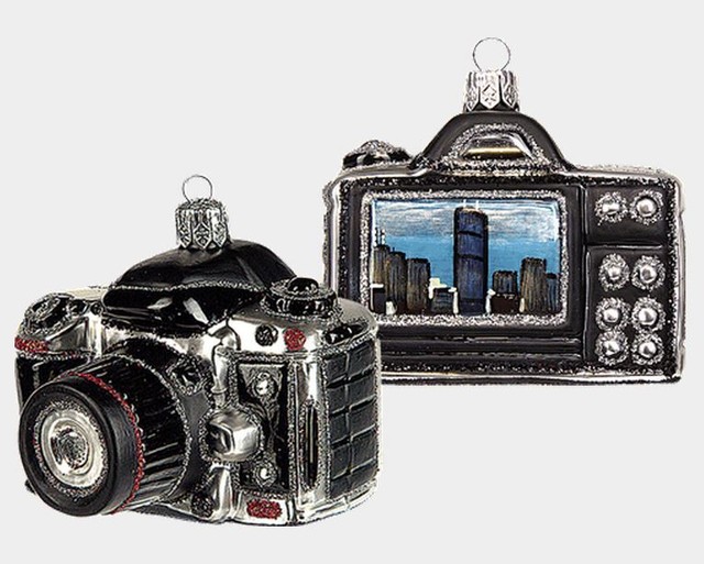 Digital Camera with Chicago Scene Polish Glass Christmas Ornament ...