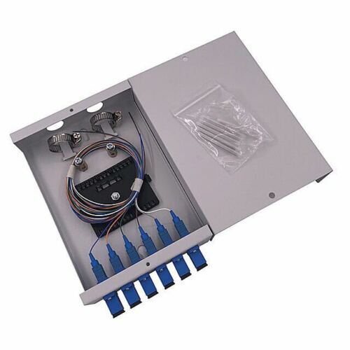 6-port SC fiber optic terminal box fully equipped with pigtail splice ...