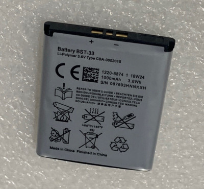 Battery 1000mAh Type BST-33 for Sony Ericsson W300i W395 W610i Z750i | eBay