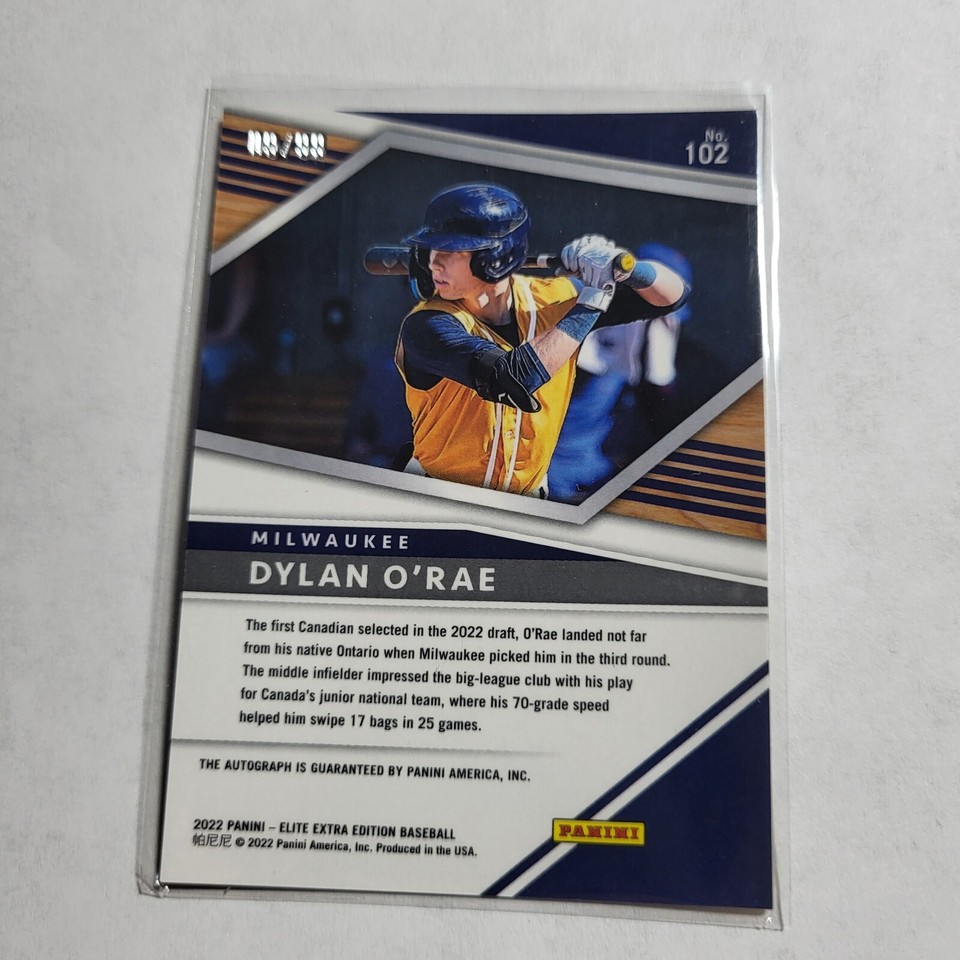 2022 Panini Elite Extra Edition Dylan O' Rae #102 Gold Optic Signatures Auto /99 | eBay