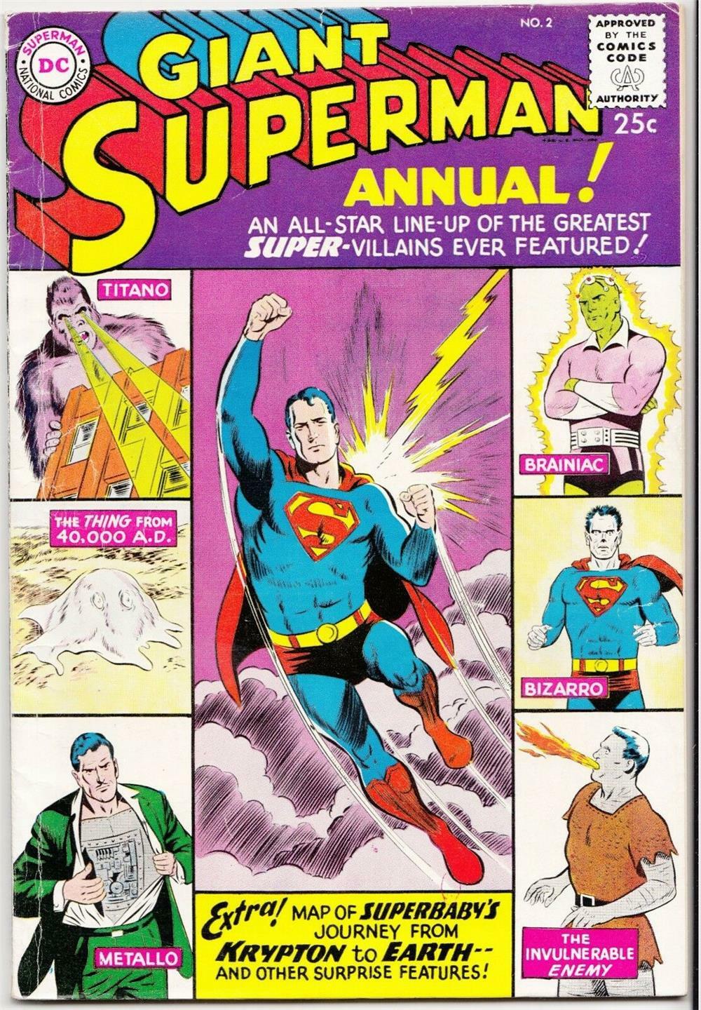 Silver Age DC SUPERMAN Annual 2 Dec 1960 SUPER-VILLAINS | eBay