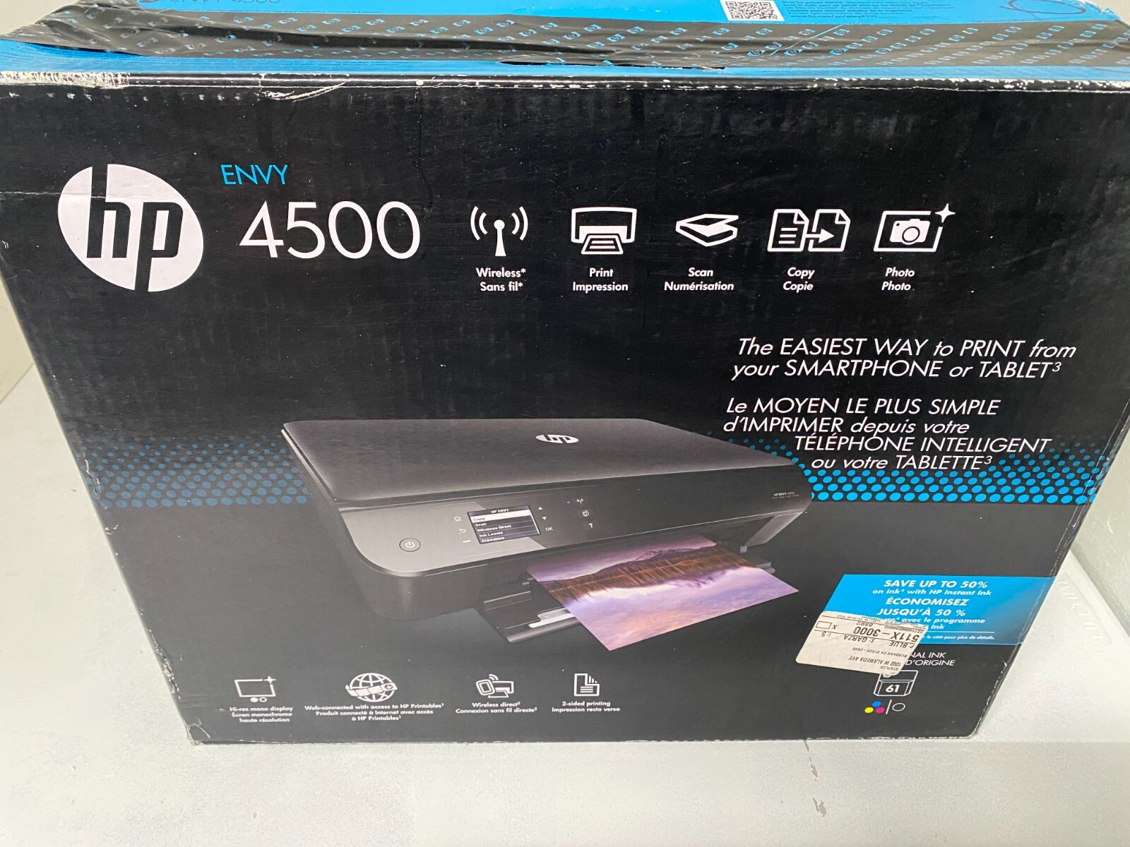 HP Envy 4500 Wireless All-In-One Inkjet Printer New Ink 887111967817| eBay