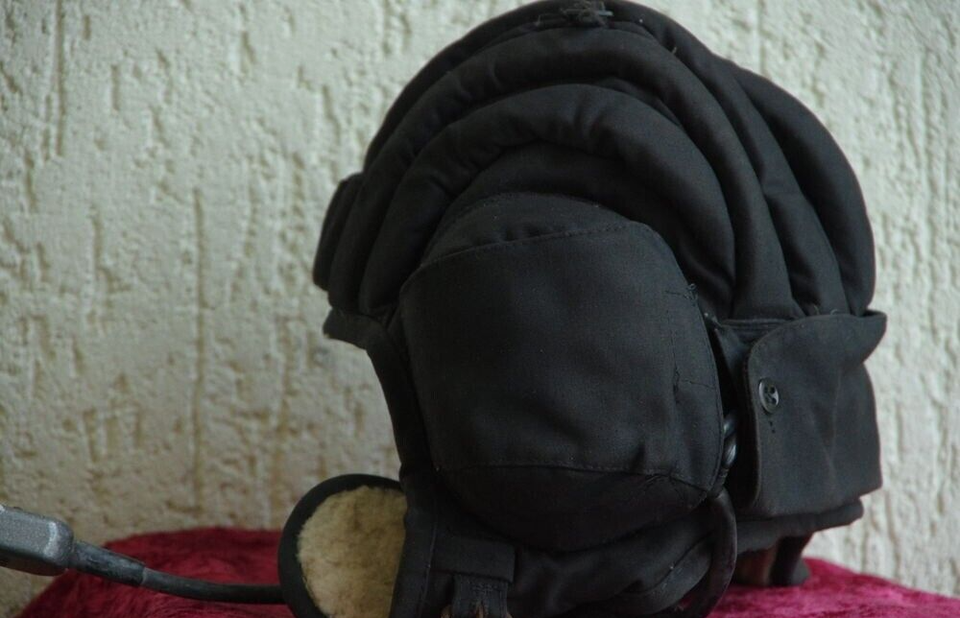 Vintage Soviet Tanker Tankman Tank Cap Helmet Soviet USSR Original ...