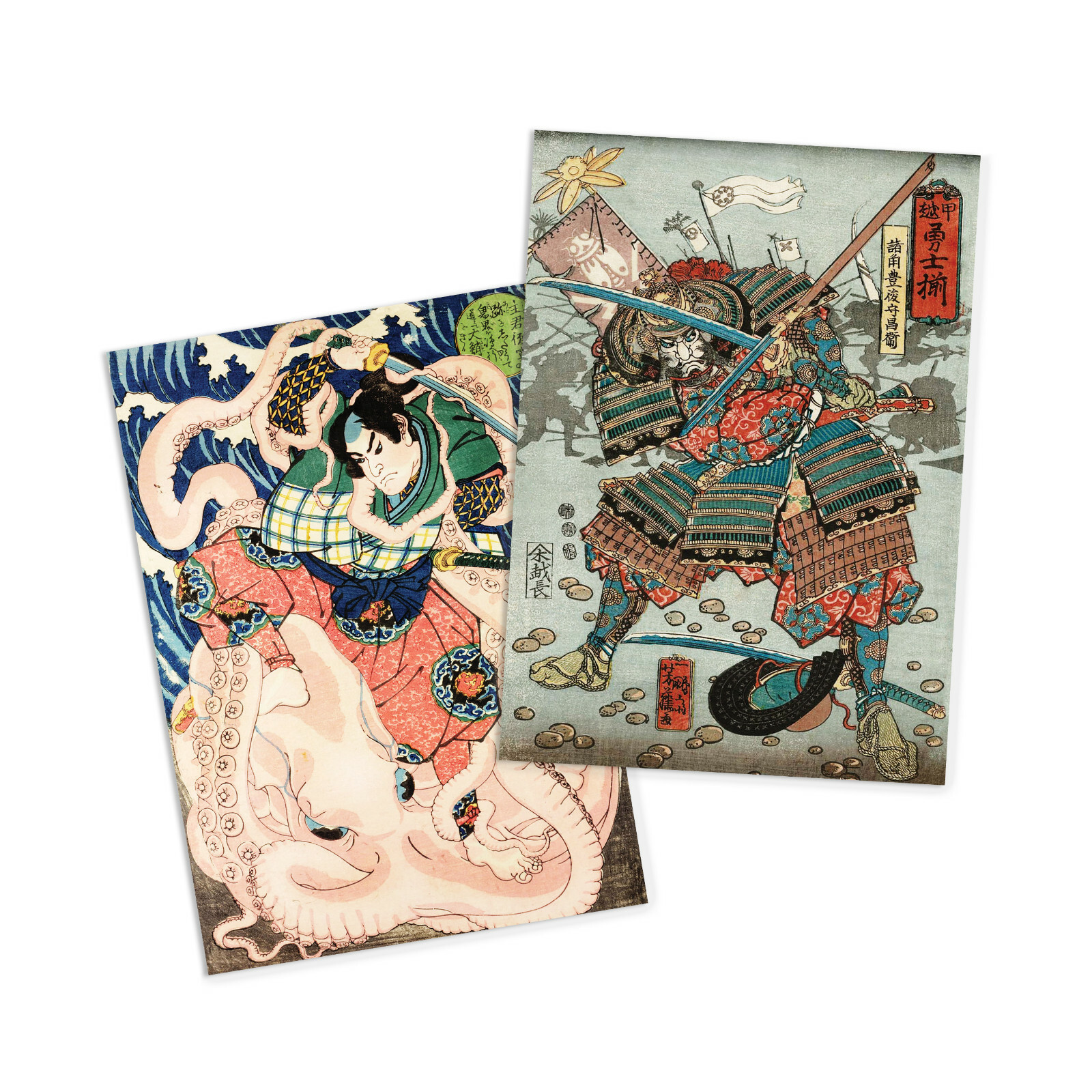Japanese Ukiyo-e Art Postcards Card 10 Set Collection Hokusai Samurai ...
