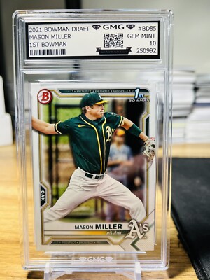 2021 Bowman Draft Mason Miller 1st Bowman GMG Graded 10 Gem Mint 💎 ...