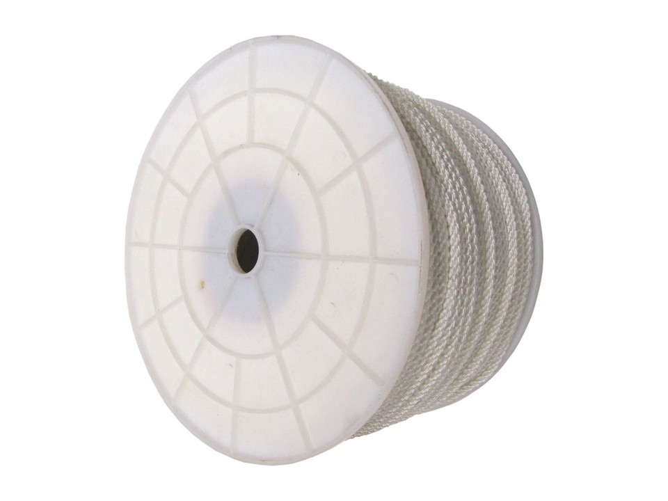 5/16" x 600' White Nylon 3 Strand Twisted Rope Medium Lay 510 lbs ...