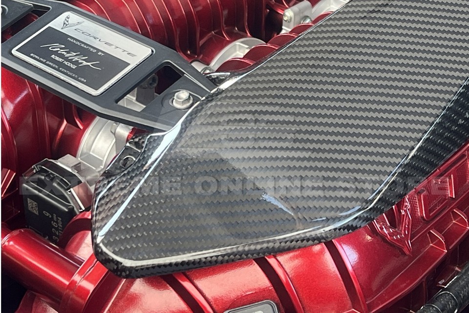 GM Factory RED CARBON FIBER LT6 Engine Cover | For 23-Up Corvette C8 ...