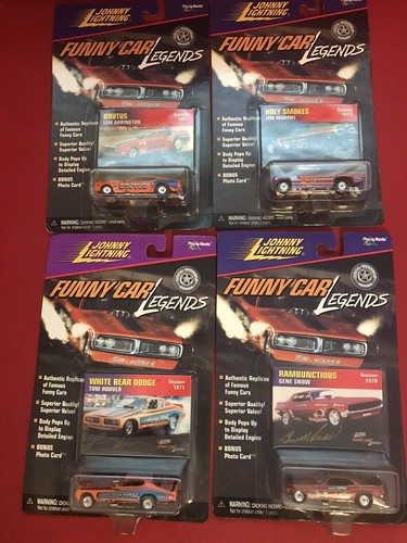 Johnny Lightning Funny Car Legends Lot Of 4 Cars Item# 471-02. New On ...